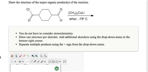 Solved Draw The Structure Of The Major Organic Product S Of