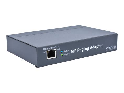 Cyberdata Paging Adapter Overview Specs Details Shi