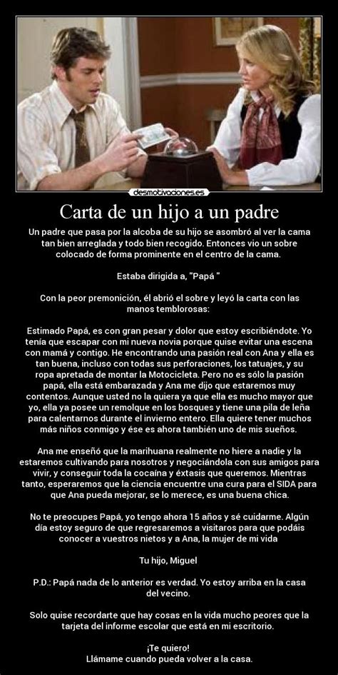 Carta De Un Hijo A Su Padre Imagui