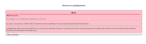 Database Error Connection On Xampp Rwebdev