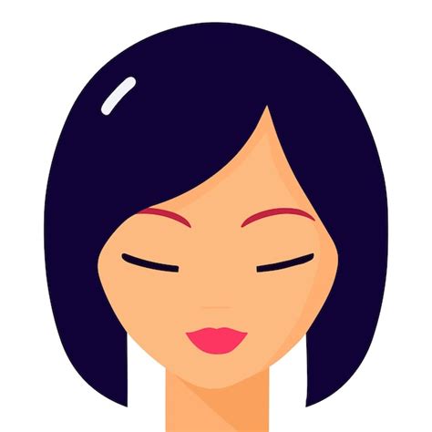 모바일 응용 프로그램 평면 디자인 벡터 일러스트 레이 션에 대 한 아바타 프리미엄 벡터