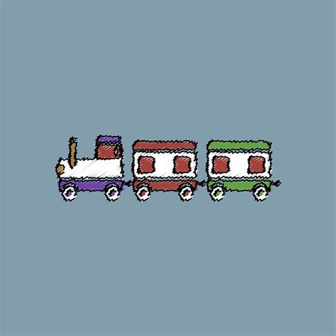 플랫 음영 스타일 아이콘 아기 기차 벡터 Ai Eps Uidownload