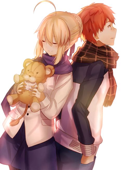 Safebooru 1boy 1girl 2boys Ahoge Blonde Hair Emiya Shirou Fatestay