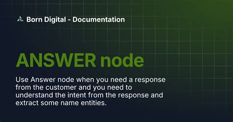ANSWER Node Born Digital Documentation