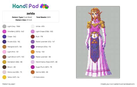 Zelda Fuse Bead Pattern Kandi Pad Kandi Patterns Fuse Bead