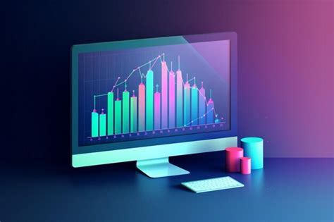 Premium AI Image A Computer Monitor With A Graph On It