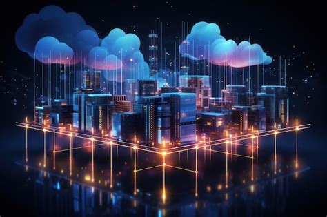 Premium Ai Image Cloud Computing For Digital Storage And Transfer Big Data On Internet