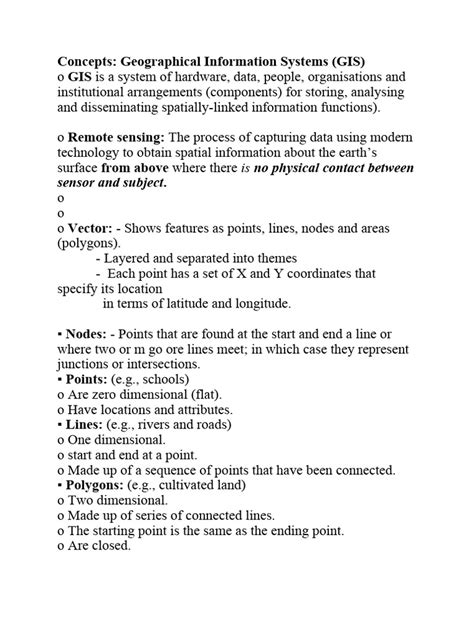 Gis Notes Pdf Geographic Information System Image Resolution