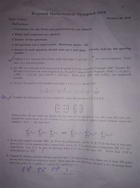 Question Paper Of Rmo 2019 India R3blue1brown