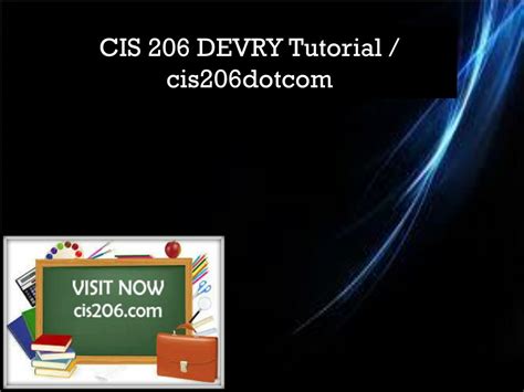 PPT CIS 206 DEVRY Tutorial Cis206dotcom PowerPoint Presentation