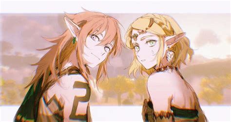 Link And Princess Zelda The Legend Of Zelda And More Drawn By Ji Yuyun Danbooru