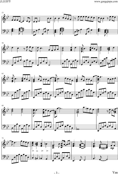 夕阳无限好 钢琴谱钢琴曲 陈奕迅 歌谱简谱网