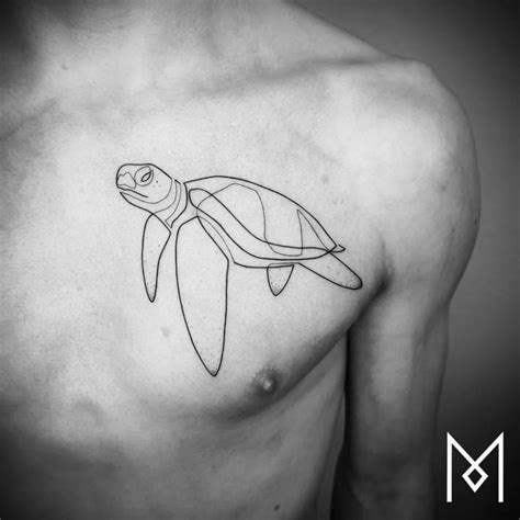 Turtle Line Tattoos