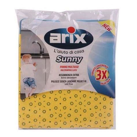 Arix Sunny Yellow Multipurpose Soft Cloth 3 Pcs Lazada