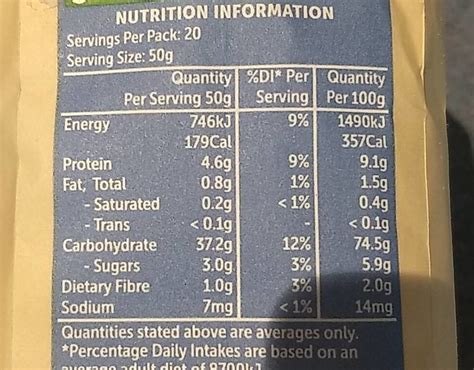 Flour Nutrition Comparison Chart At Mack Smith Blog