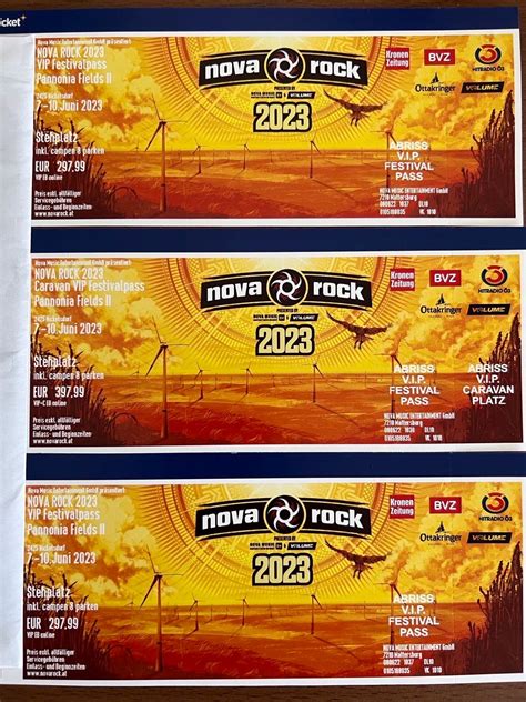 Res Vip Tickets Caravan Nova Rock 2023 In 1110 Wien Für 100000 € Zum Verkauf Shpock De