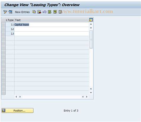 OAC SAP Tcode C AM Leasing Types