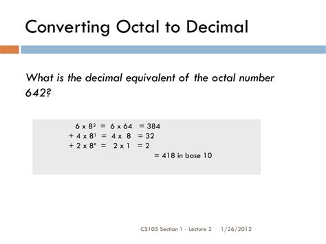Ppt Cs105 Introduction To Computer Concepts Binary Values And Number Systems Powerpoint