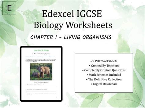Edexcel Igcse Biology Lessons Chapter 1 Living Organisms Teaching