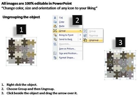 PowerPoint Designs Growth Puzzle Matrix Ppt Themes