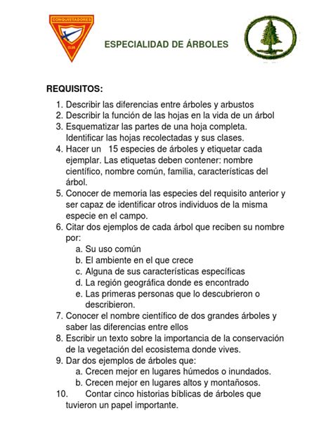 Especialidad En Árboles Y Arbustos Pdf