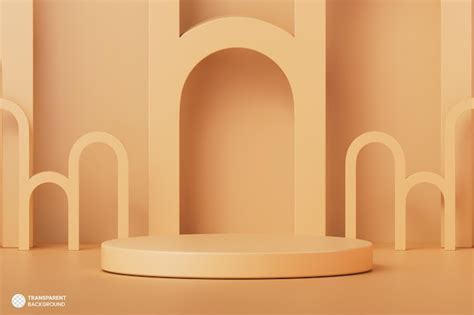 제품 프레젠테이션을 위한 고급 연단 3d 렌더링 무료 Psd 파일