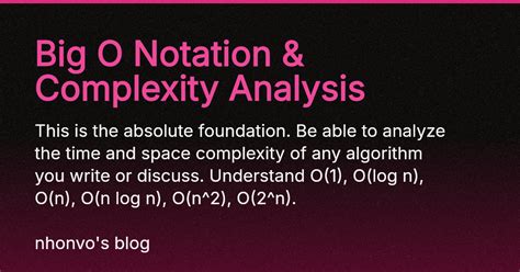Big O Notation And Complexity Analysis