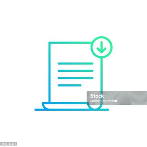 Download Document Gradient Line Icon The Icon Is Suitable For Web