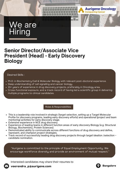 veerendra patil on linkedin opportunity for senior director associate vice president head early…