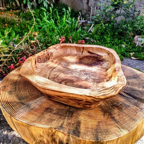 Handcrafted Chestnut Wood Carving Kabak