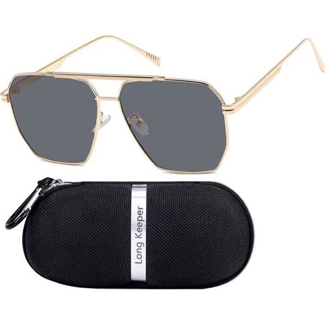 Lunettes De Soleil Polarisées Pilote Pour Homme Femme Classique Vintage