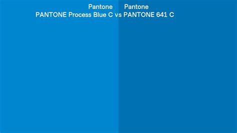 Pantone Process Blue C Vs Pantone 641 C Side By Side Comparison