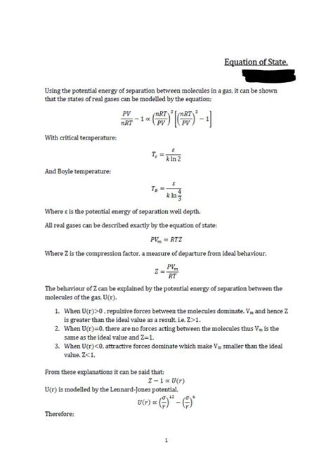 Equation Of State Pdf DocDroid