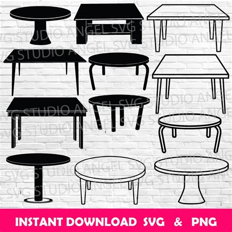 Table Svg Living Room Table Svg Table Cricut Svg Table Clipart Svg