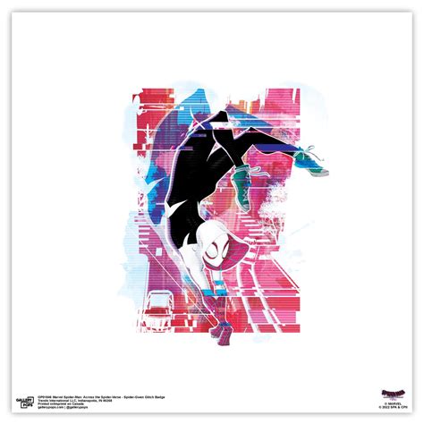 Gallery Pops Spider Man Across The Spider Verse Spider Gwen Glitch Wall Art Unframed Version