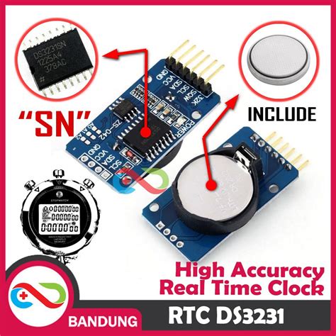 Jual Rtc Ds3231 Seri Sn Real Time Clock I2c Battery Module Modul Ds3231sn Shopee Indonesia
