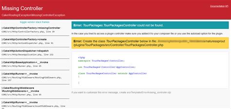 Missing Controller For A Plugin In Cakephp 36 Stack Overflow