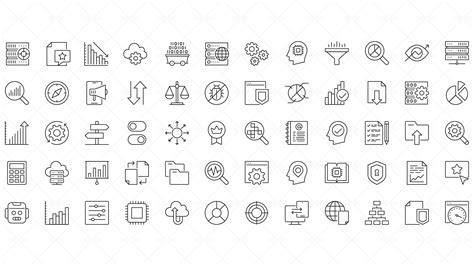 60 Data Analytics Icons Graphics Motion Array