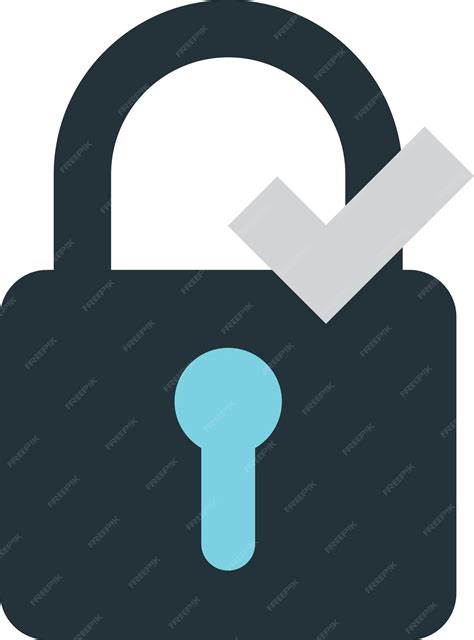 Premium Vector Padlock And Check Mark Illustration In Minimal Style