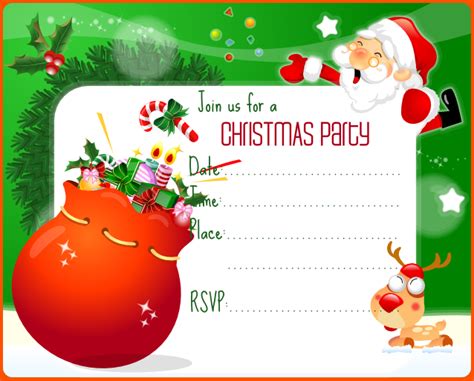 50 Customize Christmas Party Invitation Blank Template Templates For