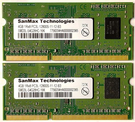 Yahooオークション 保証付き ノートパソコン用メモリー Sanmax Tech