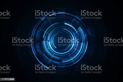 Ui Hud 화면 기술 시스템 혁신 개념 배경 템플릿 벡터 일러스트레이션 원형에 대한 스톡 벡터 아트 및 기타 이미지 원형 테크놀로지 디지털 화면 Istock