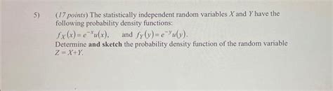 solved 17 points the statistically independent random