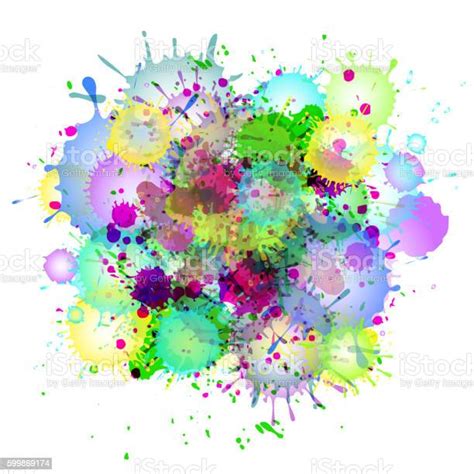 여러 가지 색의 수채화 페인트 는 벡터 추상 적 배경을 튀기다 0명에 대한 스톡 벡터 아트 및 기타 이미지 0명 개념 개념과 주제 Istock