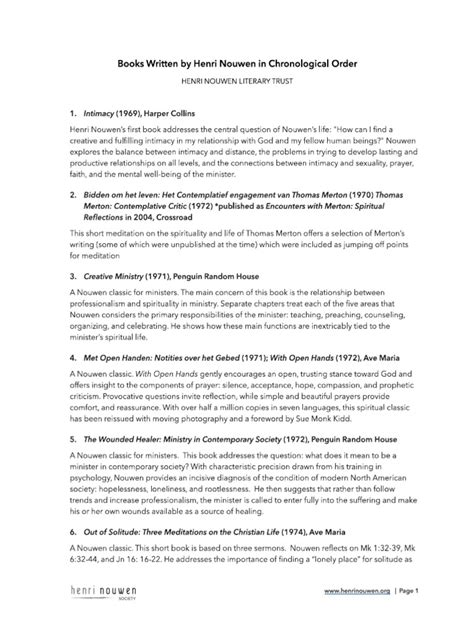 Henri Nouwen 39 Books Pdf