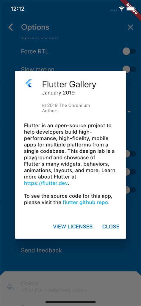 Implement About Flutter Gallery · Issue 148 · Material Componentsmaterial Components Flutter