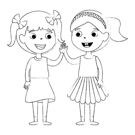 Dibujos De Niñas Hablando Para Colorear Vsun