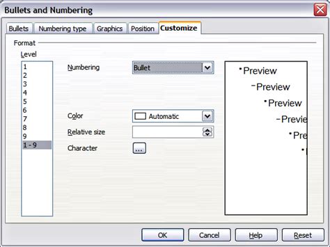 Creating Bulleted And Numbered Lists Apache OpenOffice Wiki