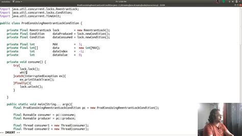 Use Reentrantlock Condition Class To Implement Producer Consumer Design