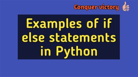 15 Examples Of If Else Statements In Python Tamil Youtube
